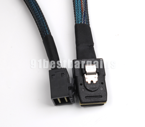 2 Packs 6G Internal Mini SAS Cable HD SFF-8643 to SFF-8087 SAS 2.1 RoHS ...