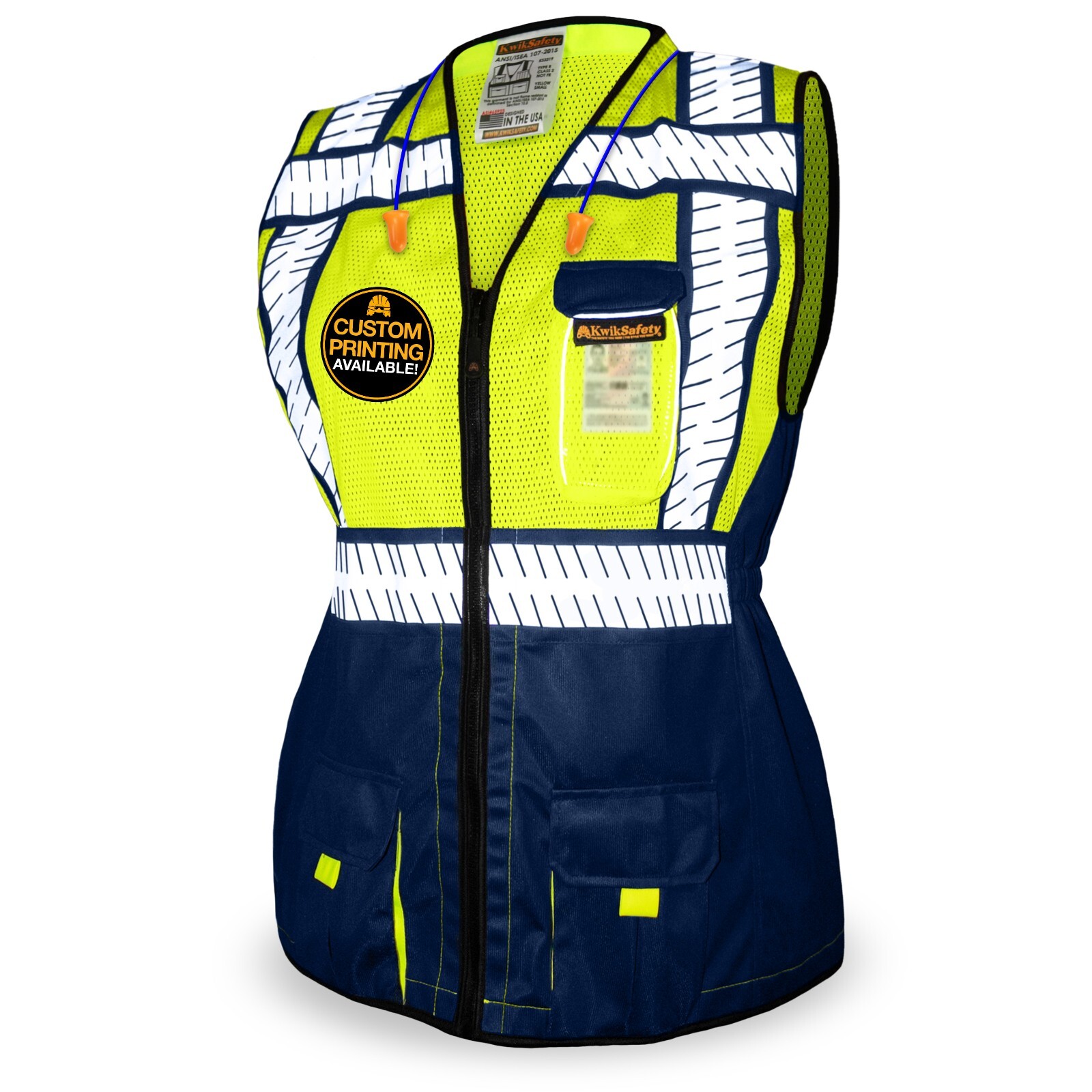 KwikSafety SHERIFF Class 2 Safety Vest for Women ANSI OSHA Hi Vis PPE ...