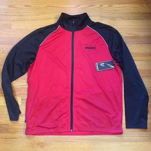 And1 Basketball Mens Red & Black Zip Up Track Jacket XL Brand New | eBay