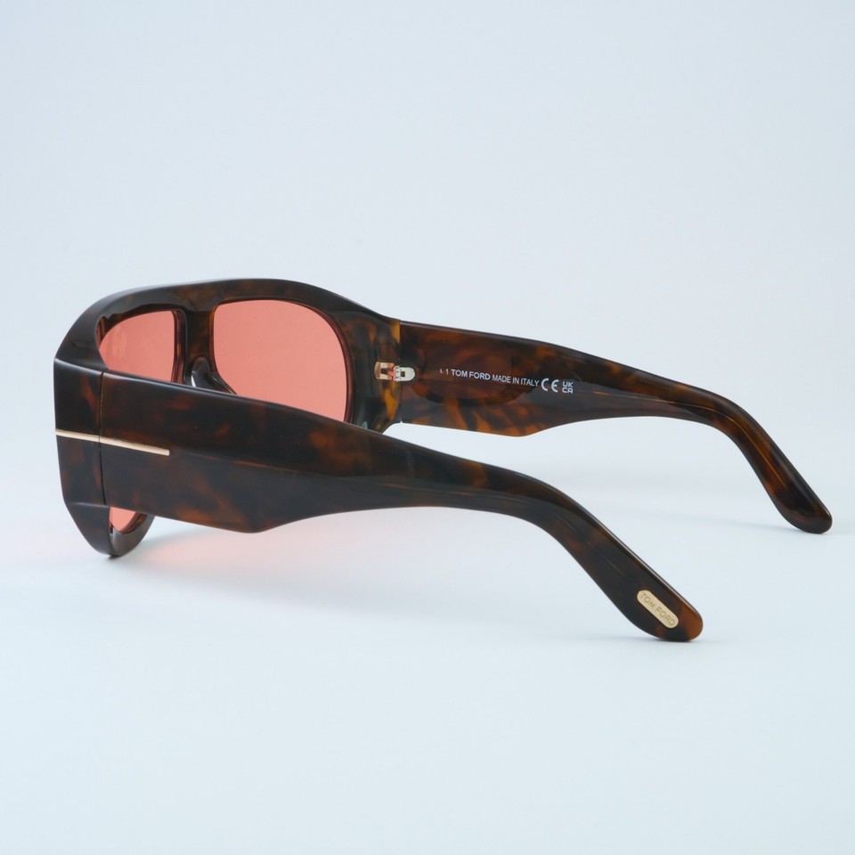 Tom Ford Sonnenbrille Bronson TF1044 Overzie Braun Havana Orange Glas ...