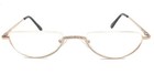 Beison Half Moon Spring Hinge Half Rim Frame Reading Glasses Readers +1 ...