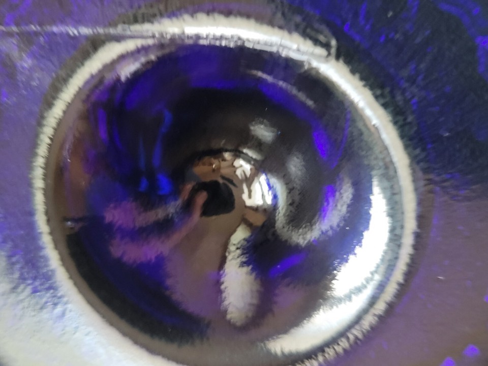 Pretty Stippled Blue Northwood Carnival Glass Grape & Cable Cookie Jar ...