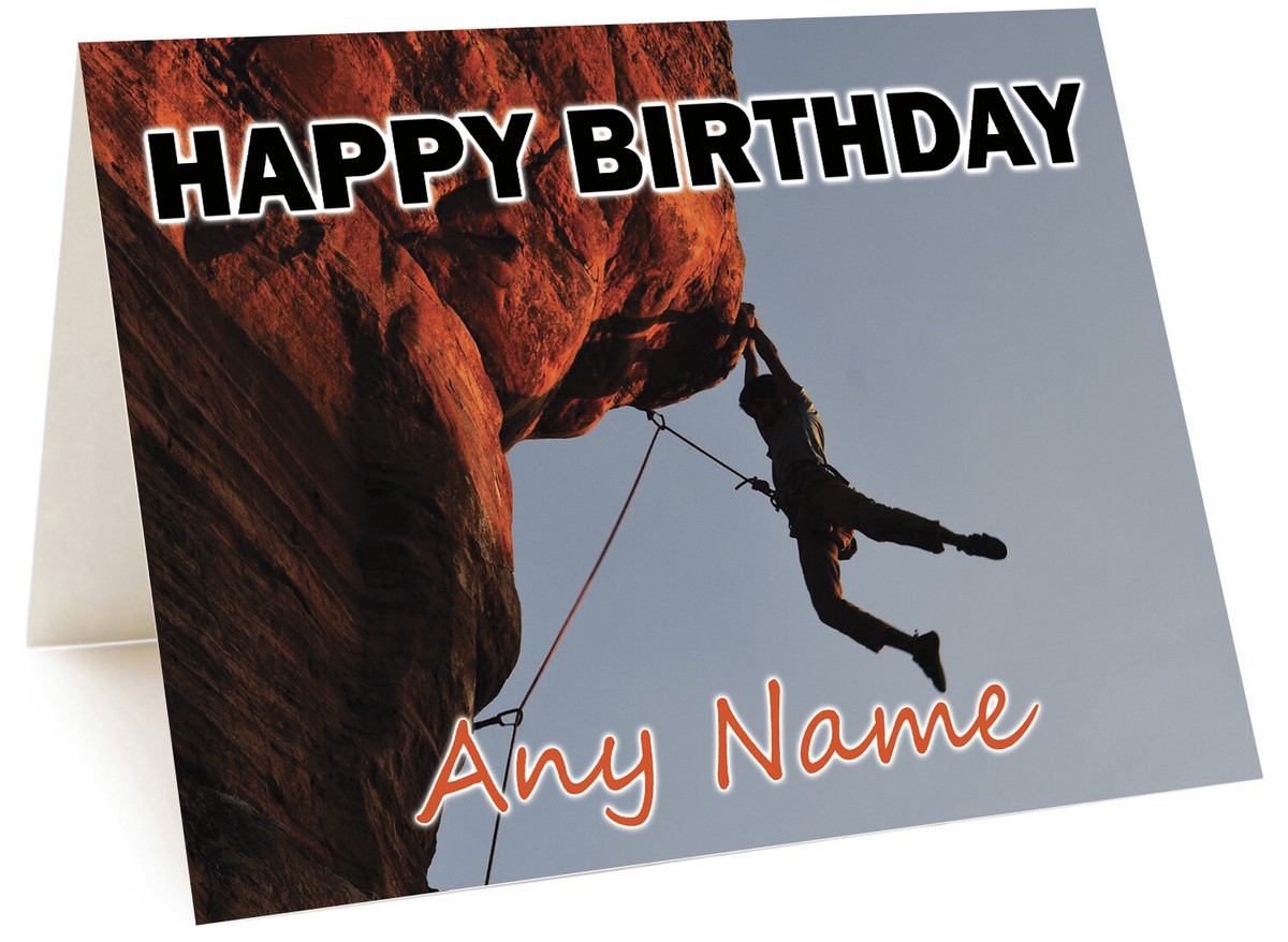 Rock Climbing Birthday Card