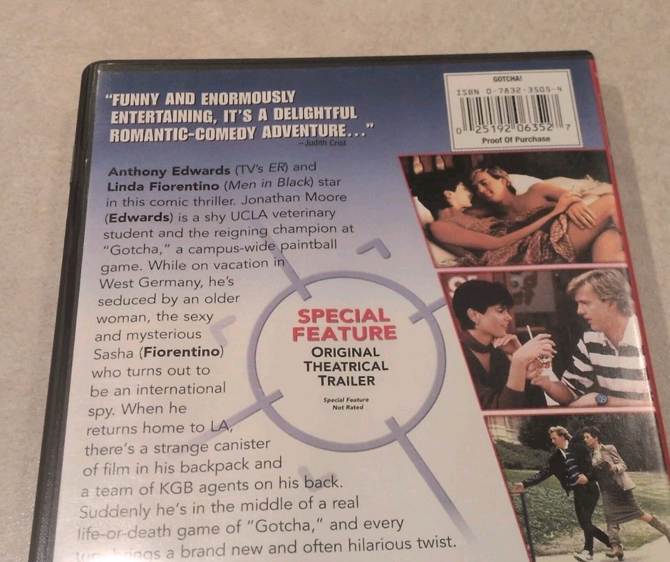 Gotcha! DVD Anthony Edwards Linda Fiorentino Spy Comedy Widescreen ...