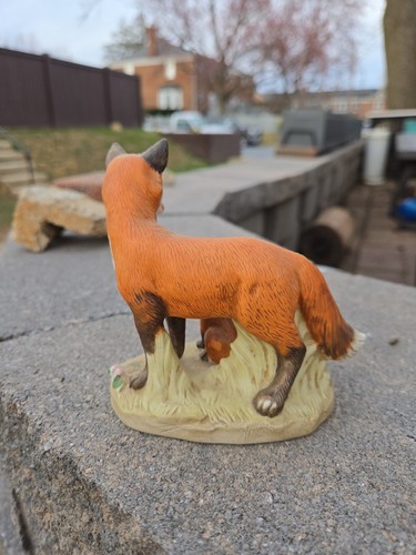 Vintage HOMCO Red Fox Figurine Mom and Pup Home Interior #1417 | eBay