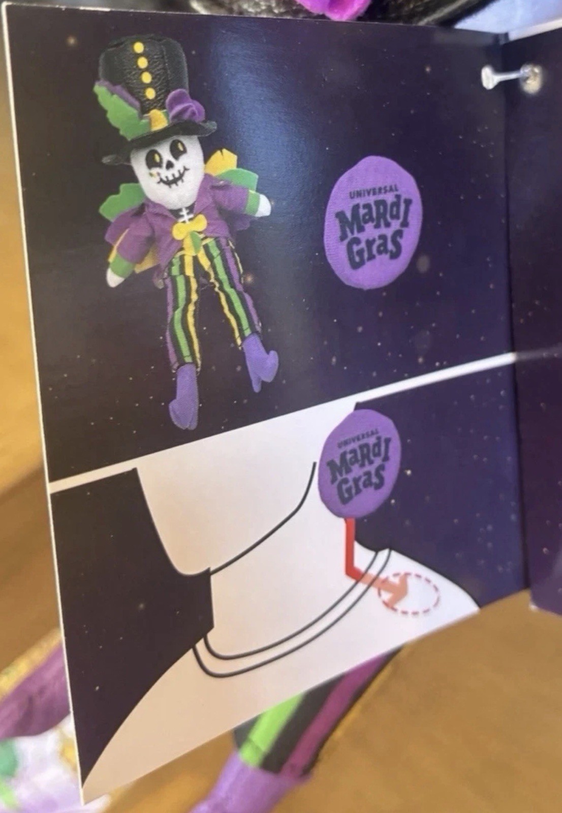 Universal Studios Mardi Gras Baron Tonton Skeleton Shoulder Pal Plush ...