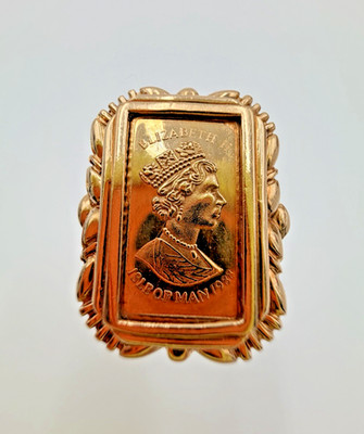 14K Yellow Gold Ring w/ Queen Elizabeth and Ingot Design Size 6 | eBay