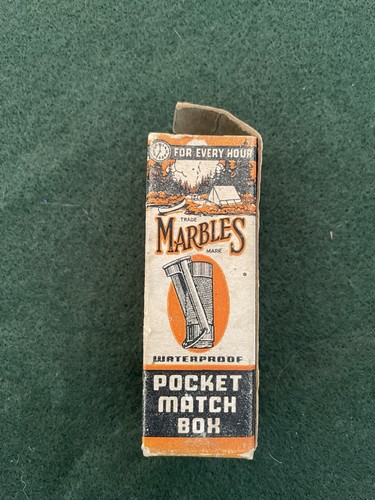 VINTAGE SUPER RARE Marbles #181 Pocket Match Box W/Original Box | eBay
