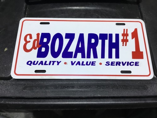 vintage Ed Bozarth #1 In Cars vanity license plate-Topeka, Kansas | eBay
