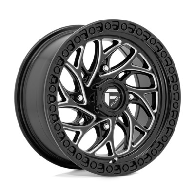 Set of 4 Fuel Off Road UTV D741 RUNNER Wheels 15X10 4X156 BLACK-MIL ...