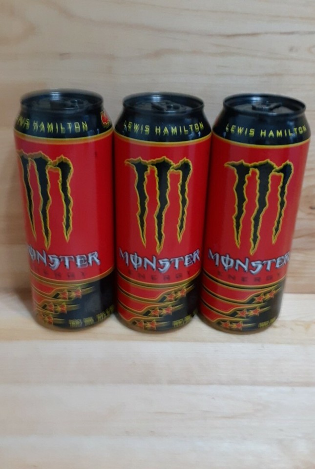 12 MONSTER Energy Drink Juice LEWIS HAMILTON #44 Limited Edition 16.9 ...