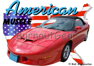 1997 Red Pontiac Trans Am Custom Convertible Hot Rod USA T-Shirt 97 ...