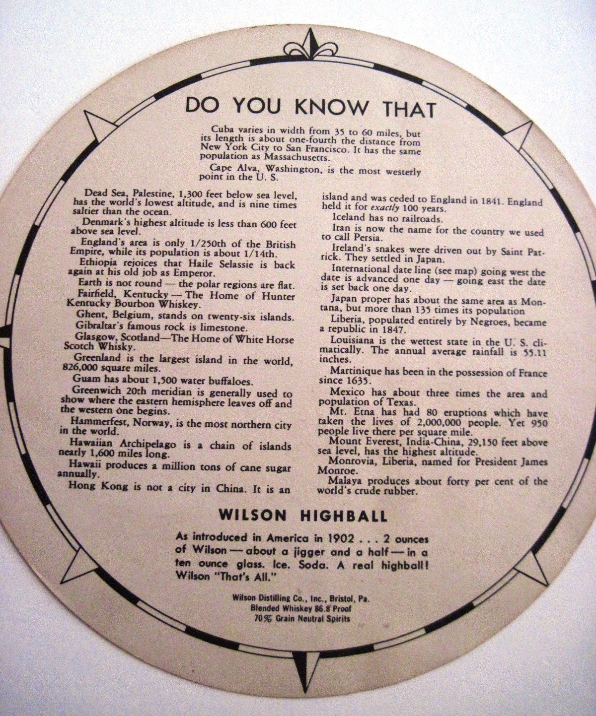 Fantastic Vintage "Wilson" Whiskey Advertisement In Three Sections * | eBay