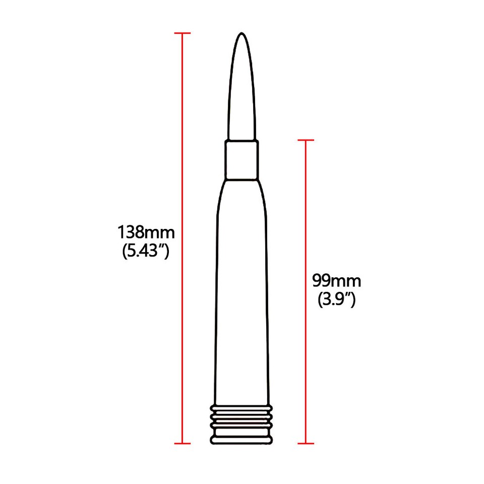 Ford F150 Raptor 50 Cal Caliber Bullet Ammo Aluminum Short Antenna ...