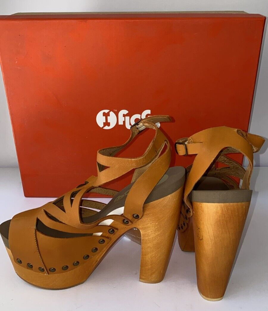 FLOGG Leather Sandal Clog Woman Size EU 37.5 Brown FM03 | eBay