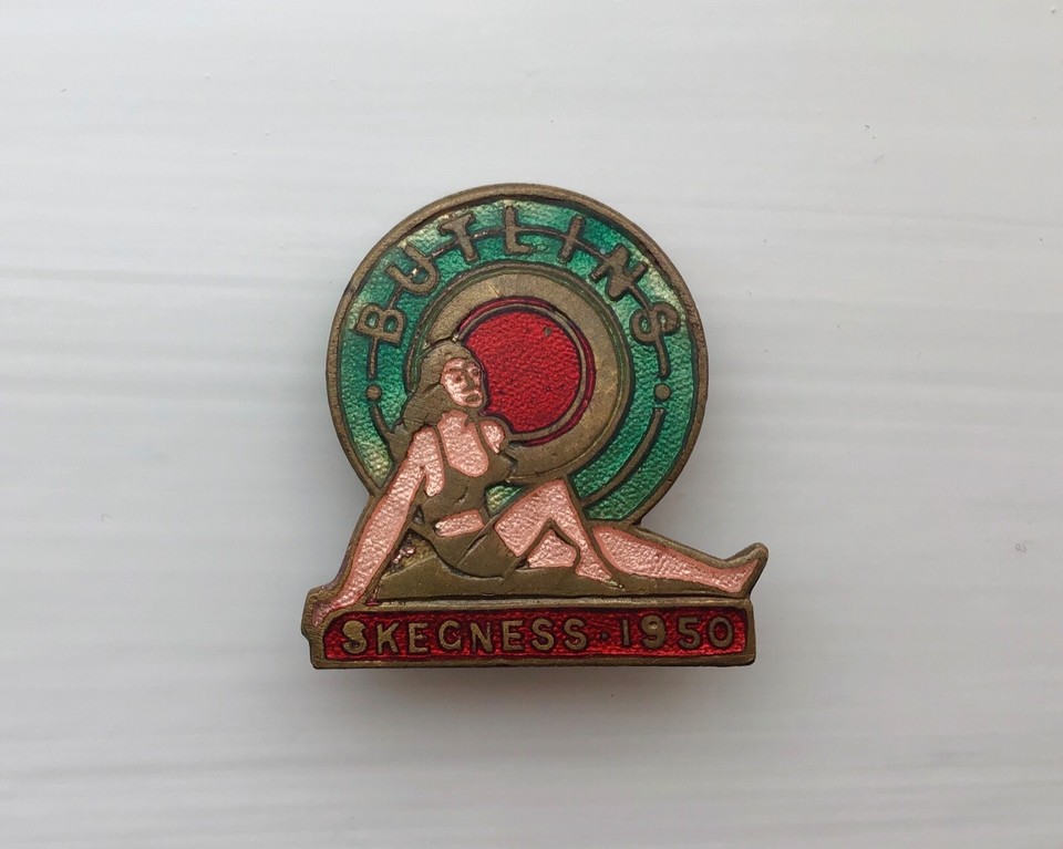 Vintage enamel Butlins badge Skegness Filey Minehead Clacton Bognor ...