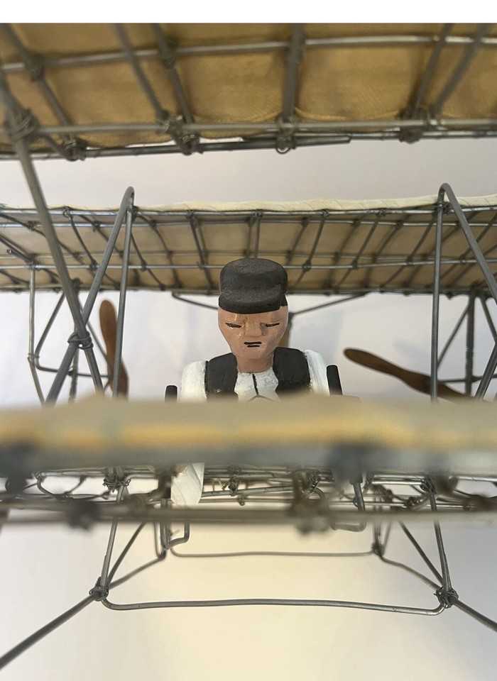 Decor Wright brothers model airplane made of wire | eBay