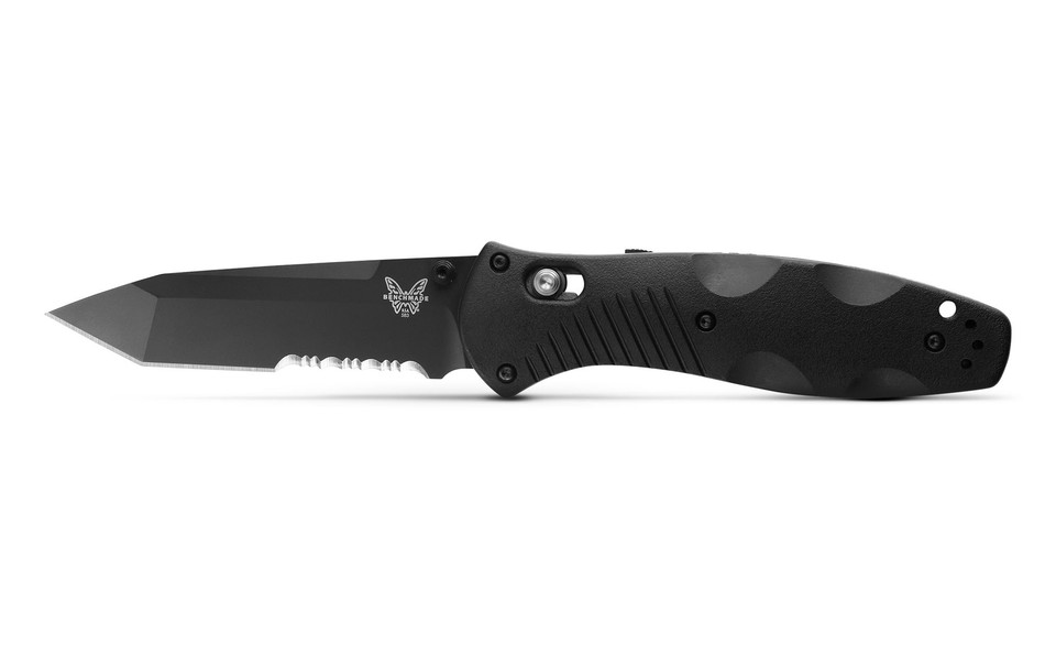 Benchmade 583SBK Barrage Assisted Flipper Knife, Serrated Tanto ...