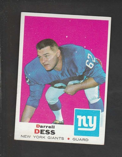 1969 Topps #219 Darrell Dess EXMT+ NY Giants 159644 | eBay