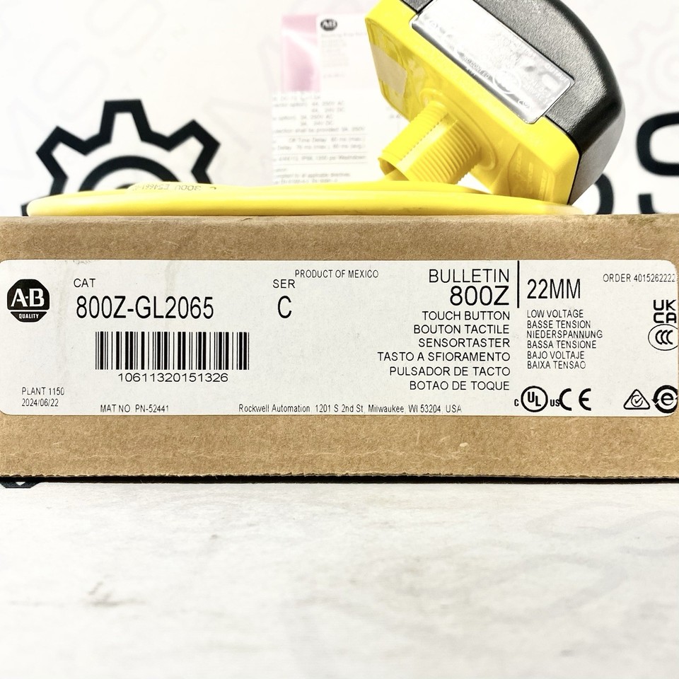Allen Bradley 800Z-GL2065 Touch Button 22mm Low Voltage Bulletin 800Z ...