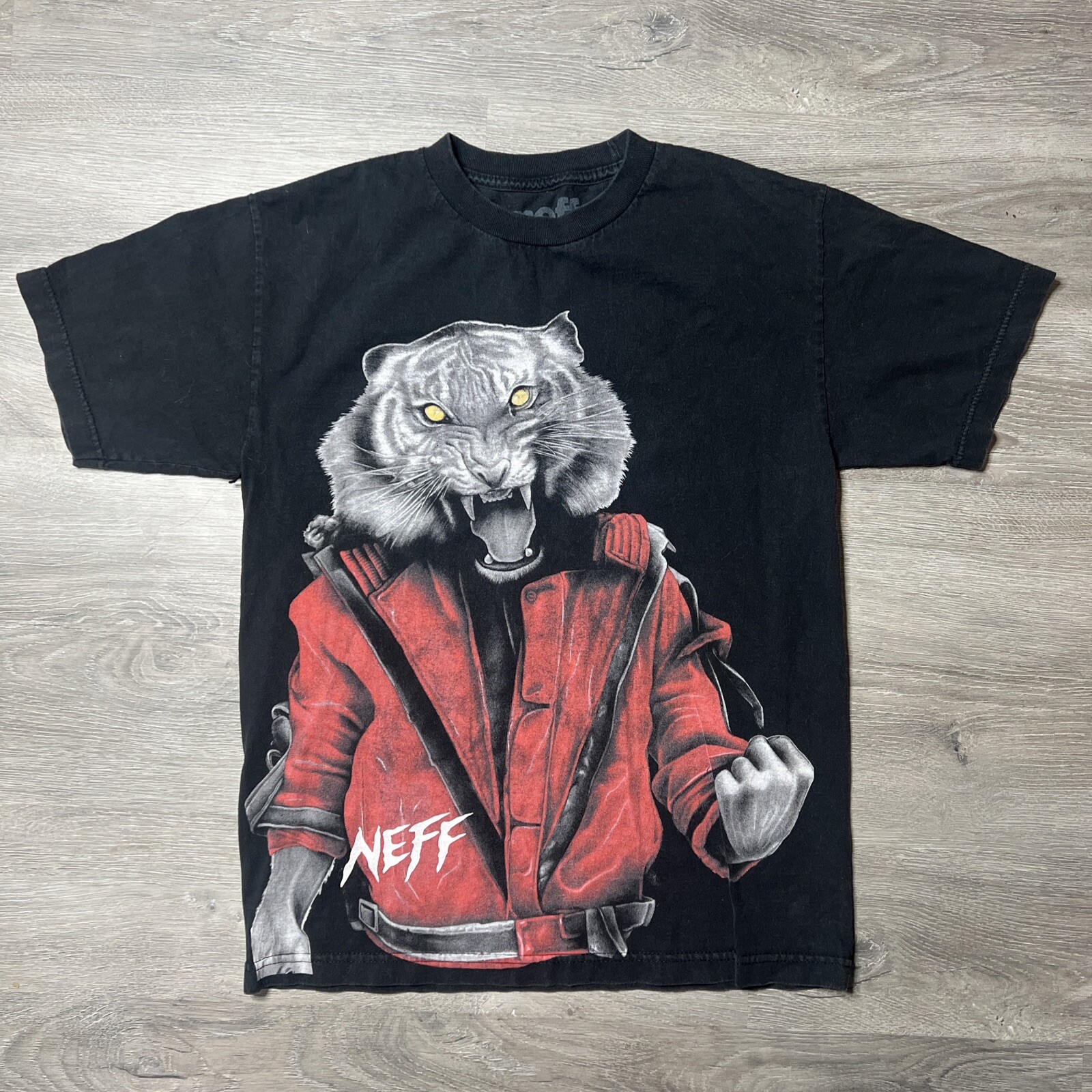RARE HTF Neff Michael Jackson Thriller Tiger T Shirt … - Gem