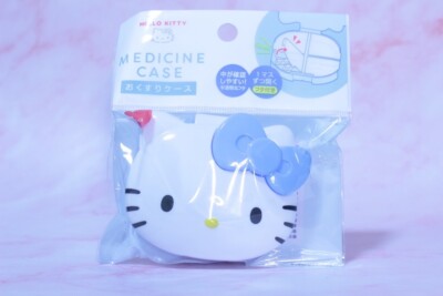 Sanrio Hello Kitty Medicine Pill Case Box Blue Ribbon Japan Kawaii ...