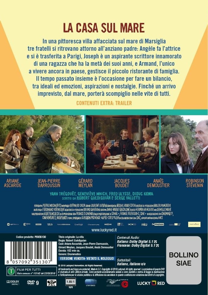 Dvd - Casa Sul Mare (La) (1 DVD) (DVD) Ariane Ascaride Gérard Meylan ...