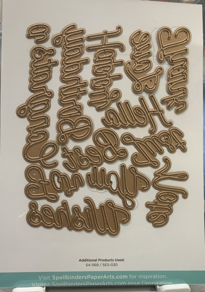 NEW Spellbinders SIMPLY PERFECT MIX & MATCH SENTIMENTS 11pc Dies S5-443 ...