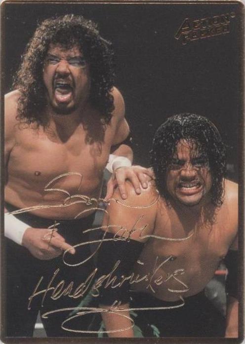 1994 Action Packed WWF - Samu, Head Shrinkers, Fatu #9 for sale online ...