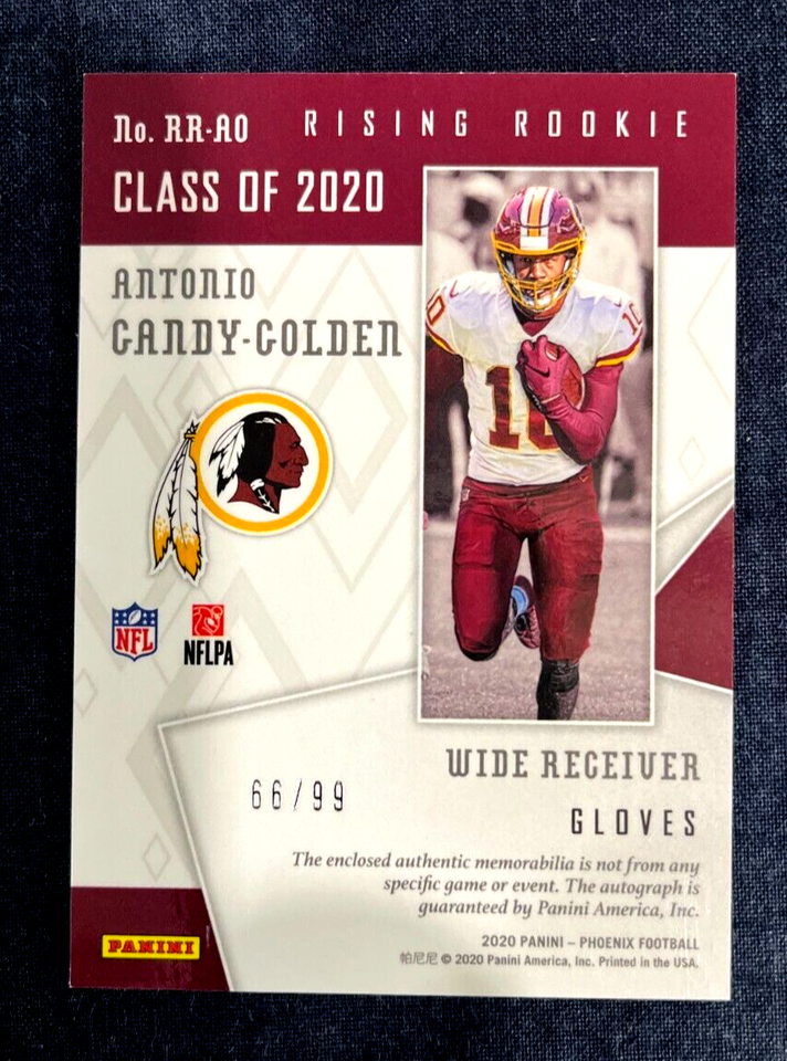 2020 Phoenix ANTONIO GANDY-GOLDEN #RR-AO RC/AUTO/PATCH "Gloves" Ser#66/ ...