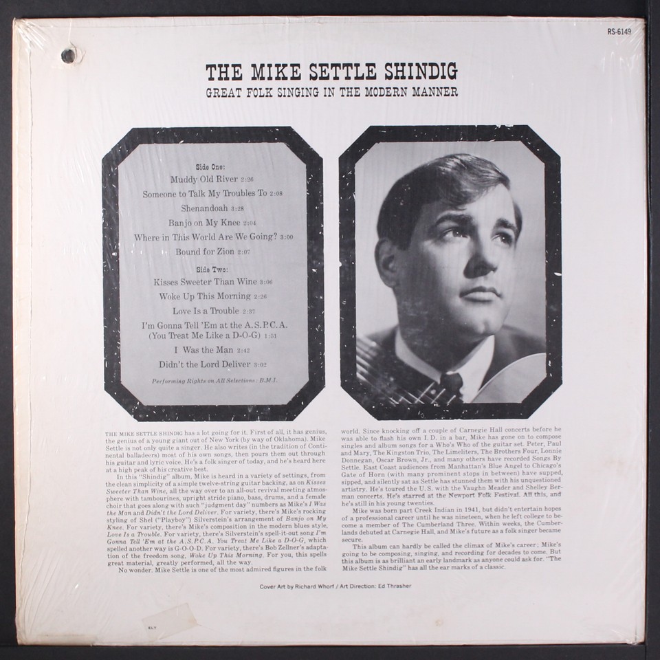 MIKE SETTLE SHINDIG: mike settle shindig Reprise Records 12" LP 33 RPM ...