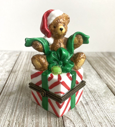 Vintage Midwest Cannon Falls Calendar Bear December Teddy Trinket Box ...