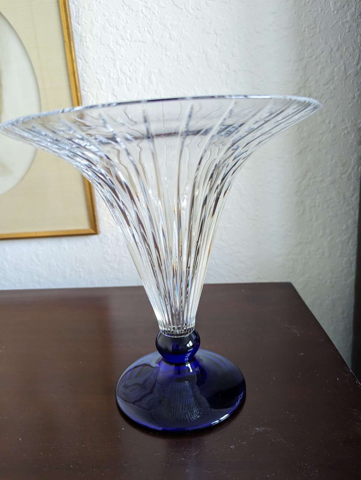 Vintage Astral lead crystal hand blown trumpet vase 1970 | eBay