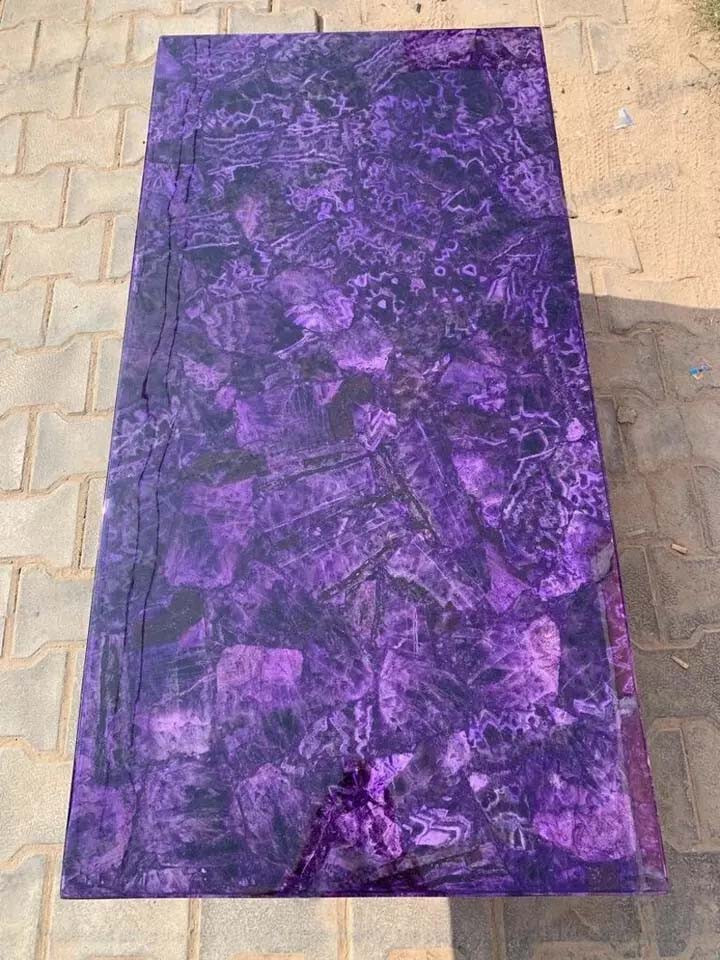 48"x24" Amethyst Dining & Coffee Table Top Unique Luxury Morden Home ...