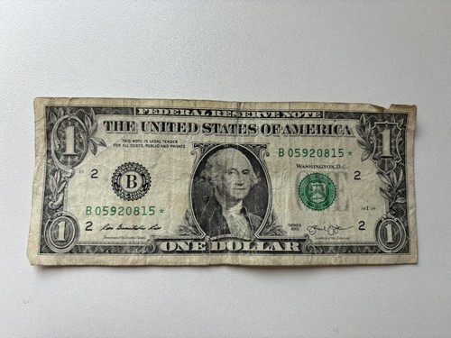 (1) 2013 B (ONE DOLLAR) DUPLICATE *STAR* NOTE | eBay