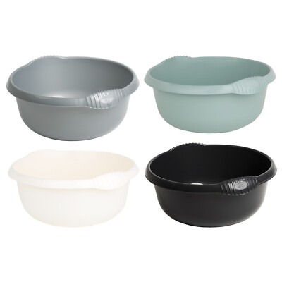 1/3/5 Set Plastic 28cm Round Washing Bowls 5L Capacity Home Kitchen ...