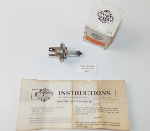 NOS OEM PHILLIPS HARLEY HEAD LIGHT LAMP HALOGEN BULB 12V 60/55W H4 ...