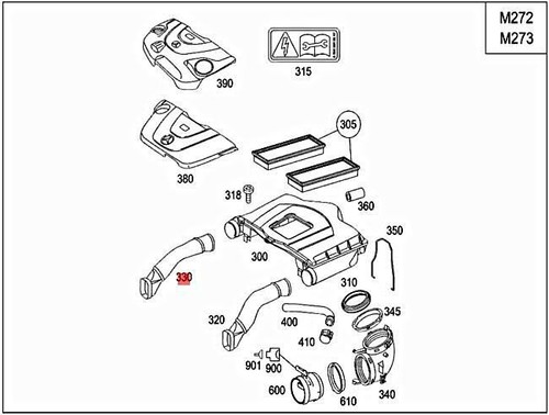 Genuine MERCEDES C216 W221 S-CLASS W221 Coupe C216 Air duct 2730900282 ...