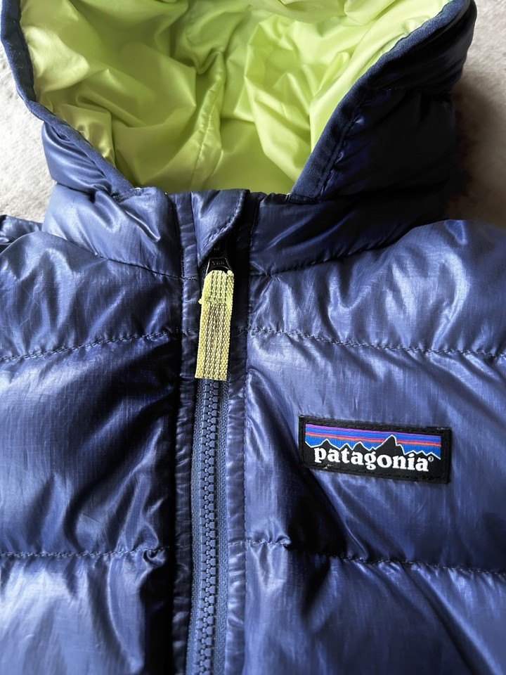 PATAGONIA 6-12M Blue/Yellow Down Puffer Jacket - VG | eBay