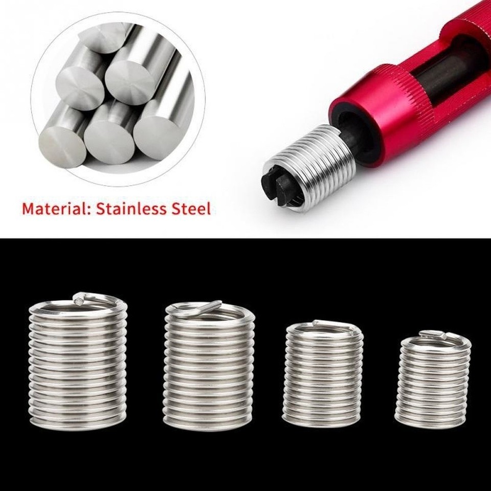20pc 304 Stainless Steel Coil Thread Inserts for M12 Thread Restoration ...