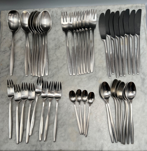 45 pc Dansk VARIATION V FINLAND Stainless Steel Set for 8 Vintage MCM ...