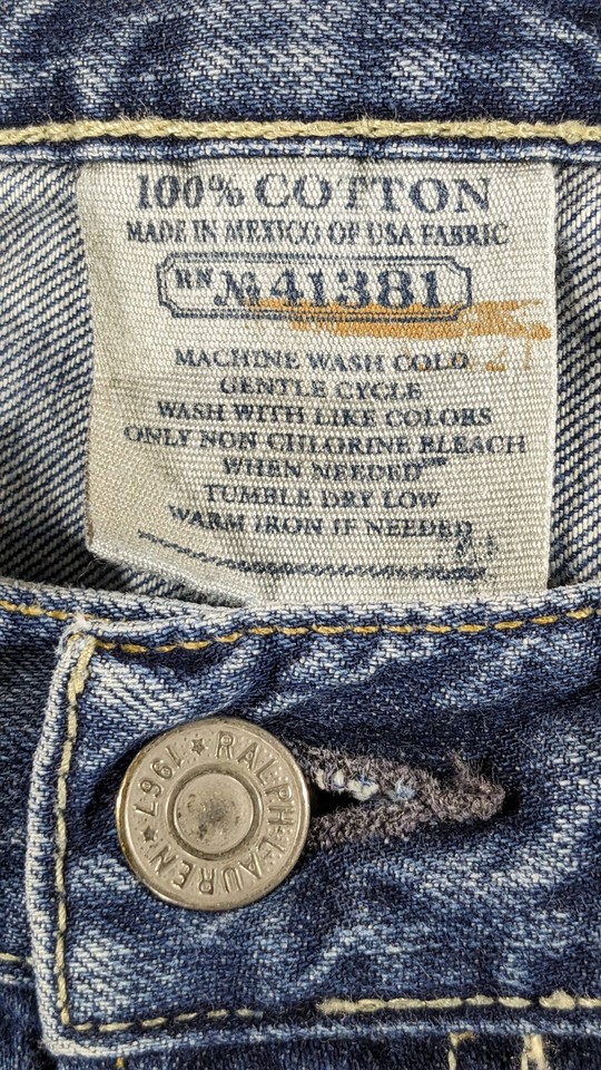 Vtg Y2K Polo Ralph Lauren Jeans 36x32 Blue 867 Classic Stone Wash ...