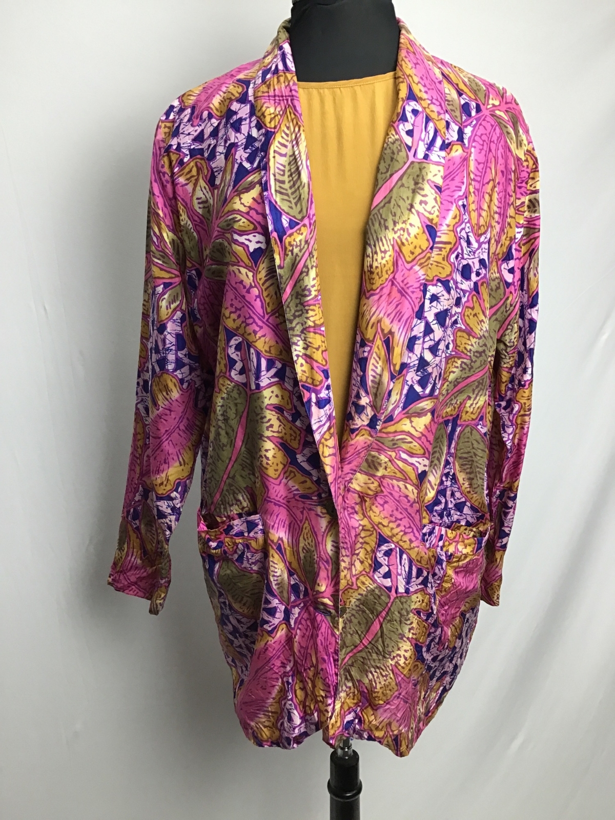 Vintage 80’s Restless Clothiers Silk Longline, Jacket, Blazer, size M ...