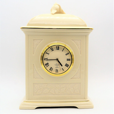 Lenox Four Seasons Mantle Clock Vintage 12” Ivory with Gold Accents USA ...