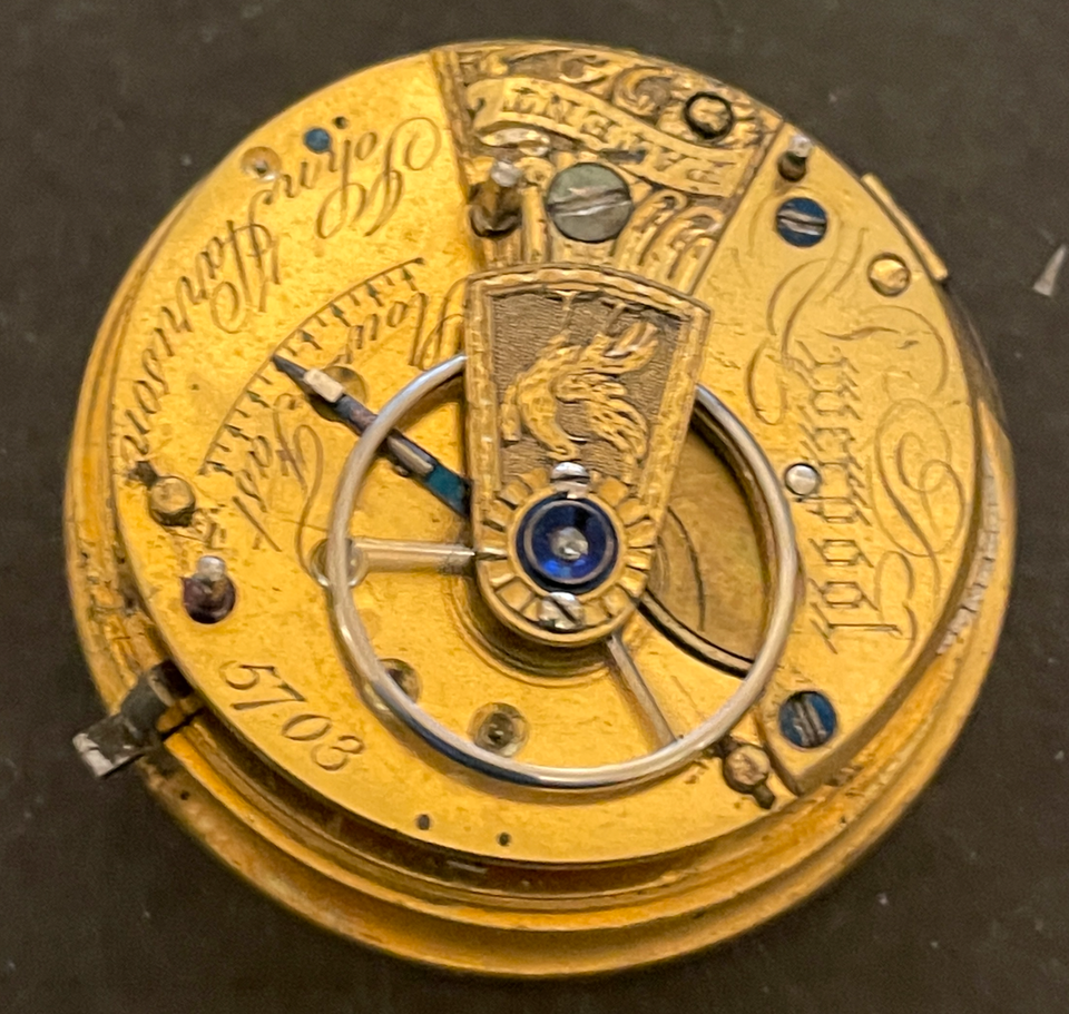 Antique John Harrison Liverpool Fusee Pocket Watch Movement Running ...