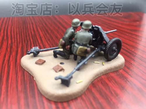 1/72 World War II German 37MM Cannon+2 Artillery Soldier Model | eBay