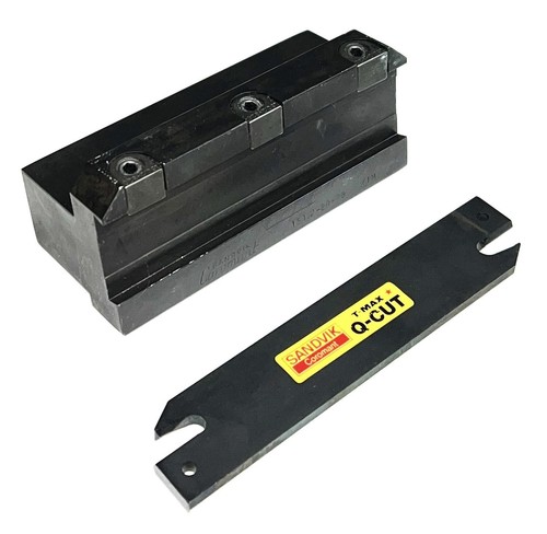NEW SANDVIK 151.2-20-25 CUTOFF TOOL BLOCK W/ 151.2-25-60 PARTING BLADE ...
