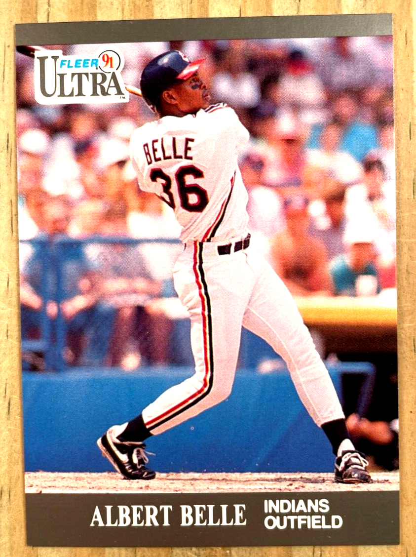 1990 FLEER ULTRA ALBERT BELLE CARD#107 BALTIMORE ORIOLES INDIANS WHITE ...