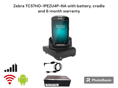 Zebra TC57HO-1PEZU4P-NA Android barcode Scanner w/ battery and warranty ...