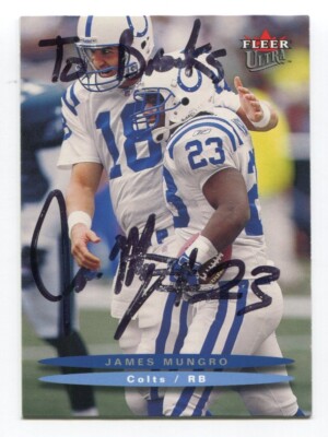 2003 Fleer Ultra James Mungro Signed Card Football Autograph NFL AUTO ...